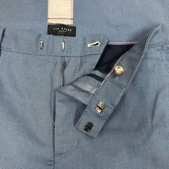 Ted Baker | Pants | Ted Baker London Mens Blue Black Slim Dress Pants ...